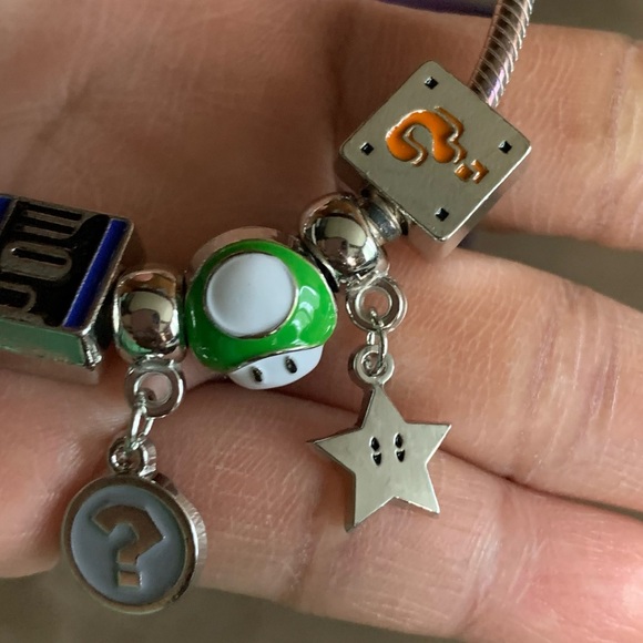 Pandora | Jewelry | Pandora Pave Clasp Bracelet W Super Mario Bros ...
